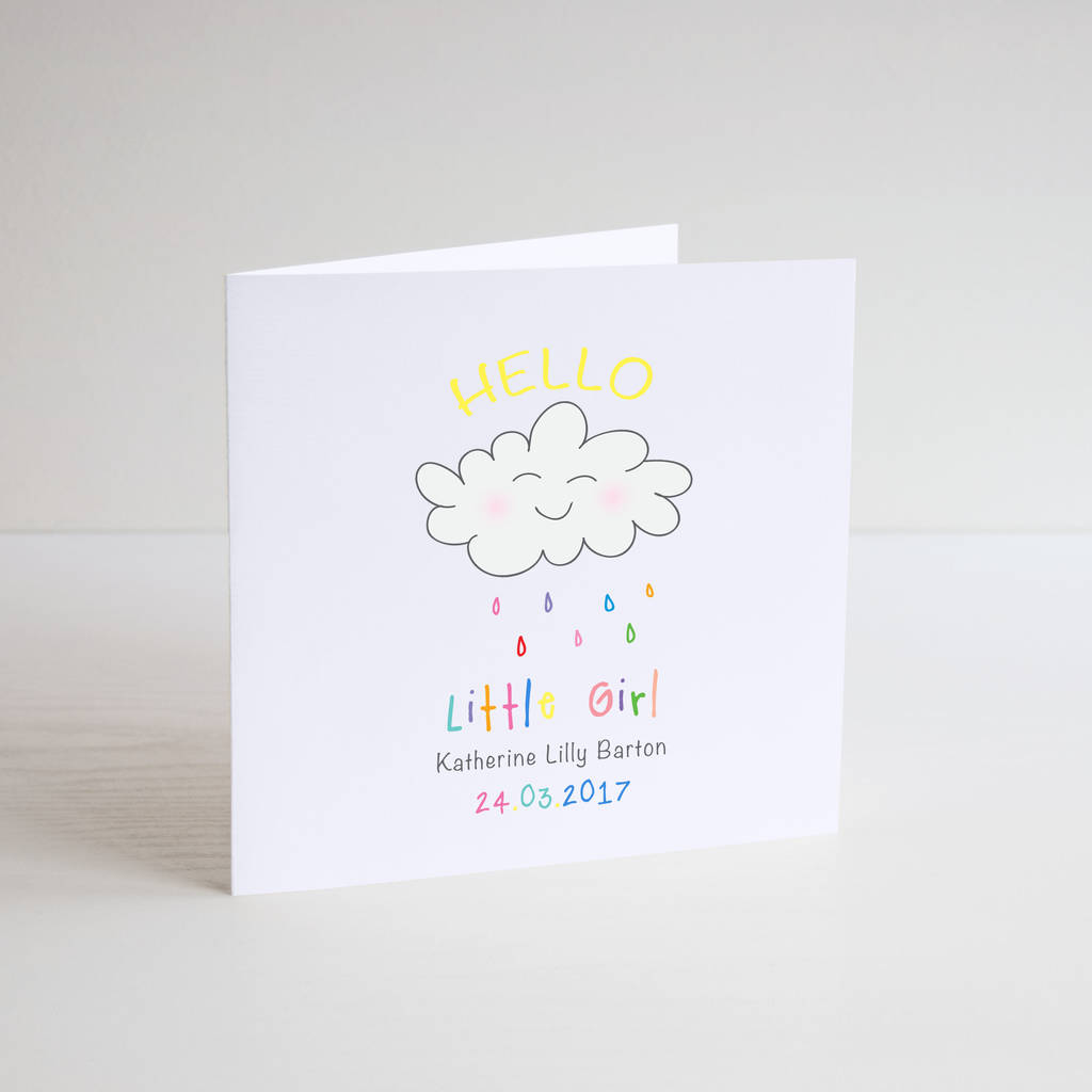 personalised newborn baby card hello baby by gorgeous creations ...