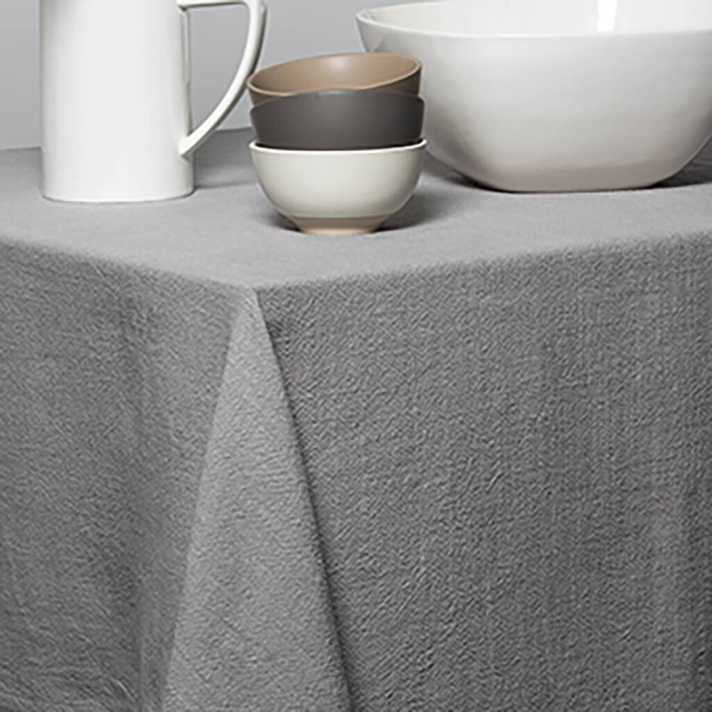 Stonewashed 100% Linen Tablecloth Light Grey By Celina Digby
