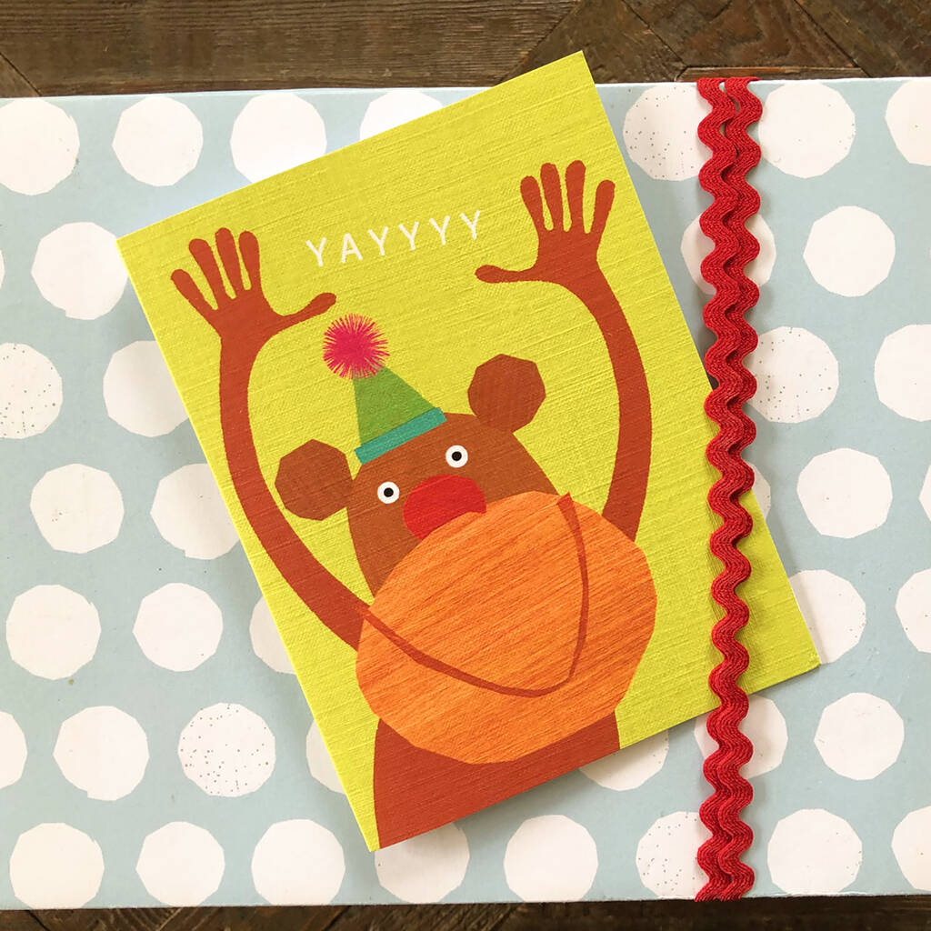 Mini Monkey Greetings Card By Kali Stileman Publishing