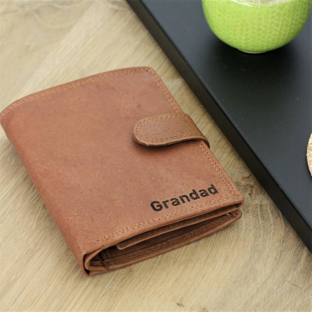 Personalised Men's Leather Wallet By Hot Dot Laser | notonthehighstreet.com