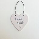 Good Luck Handmade Card ~ Heart By Chapel Cards | notonthehighstreet.com