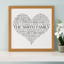 personalised heart family word art print by cherry pete ...