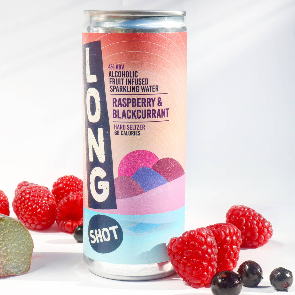 Raspberry Blackcurrant Alcoholic Sparkling Water Case By Long Shot ...