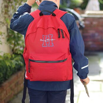 Personalised Recycled Embroidered Backpack By Jack Spratt ...