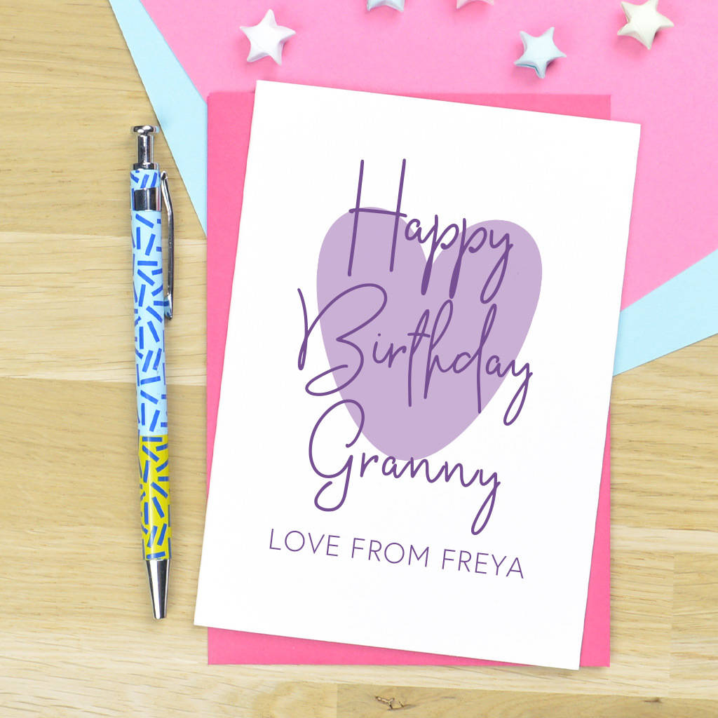 granny birthday card by pink and turquoise | notonthehighstreet.com