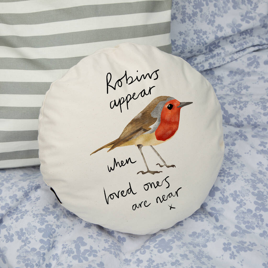 Robins Appear… Cushion By So Close | notonthehighstreet.com