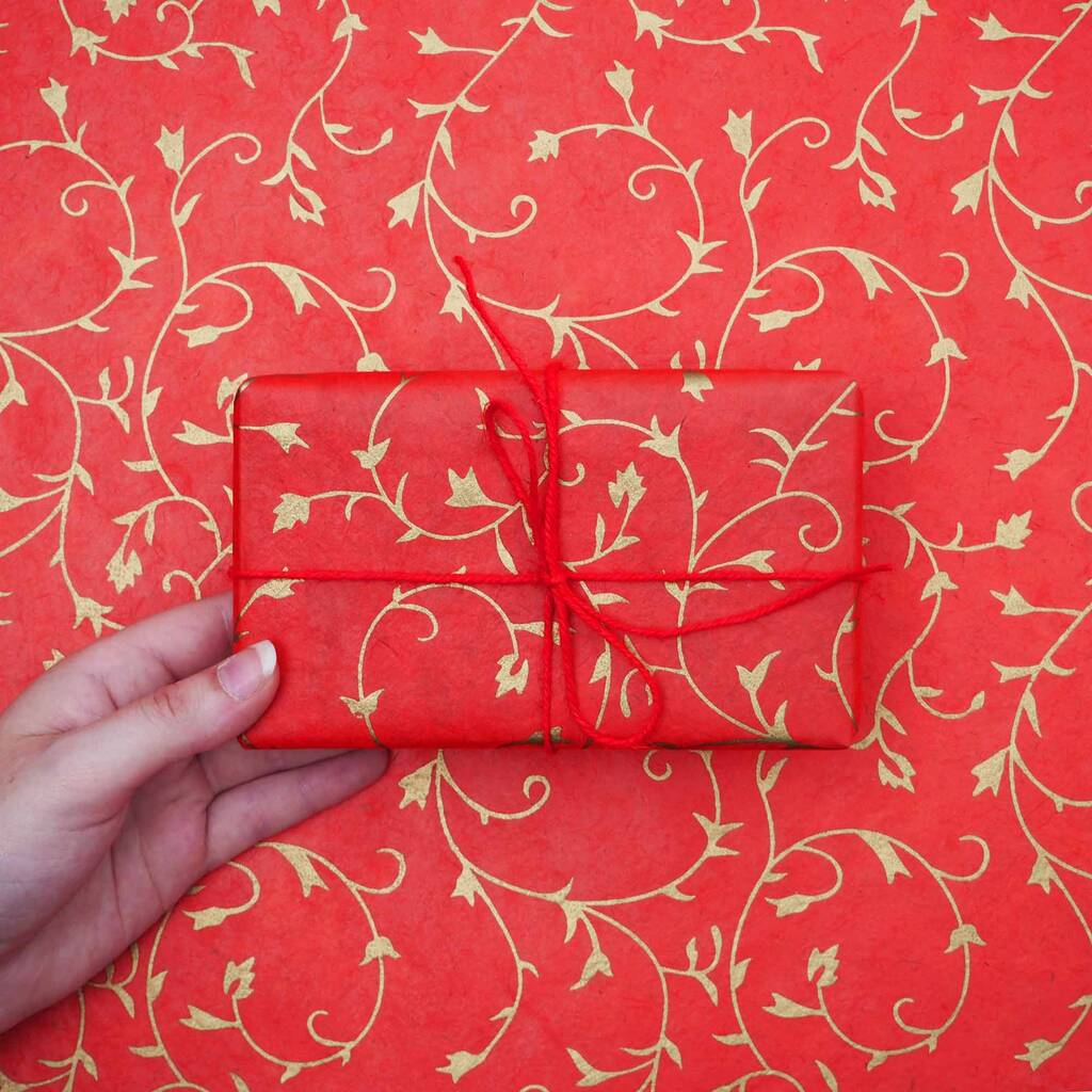 Floral Lokta Gift Wrap By Paper High