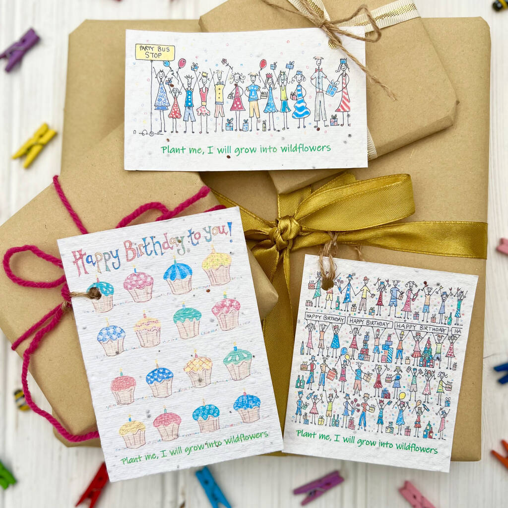 Birthday Seed Card Gift Tags By Lottie Lane Designs