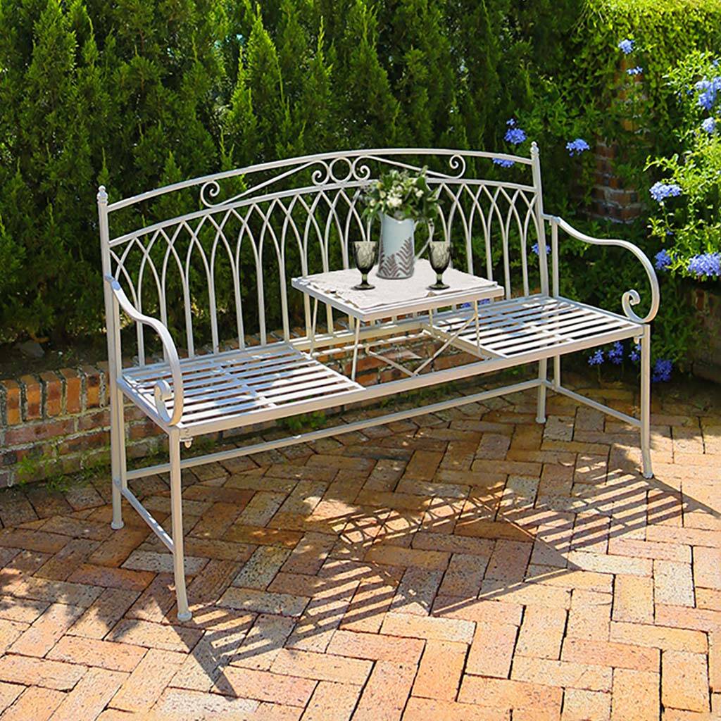 Large Cream Companion Bench Seat With Table By Dibor ...