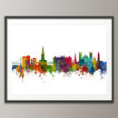 Exeter City Skyline Art Print By Art Pause | notonthehighstreet.com