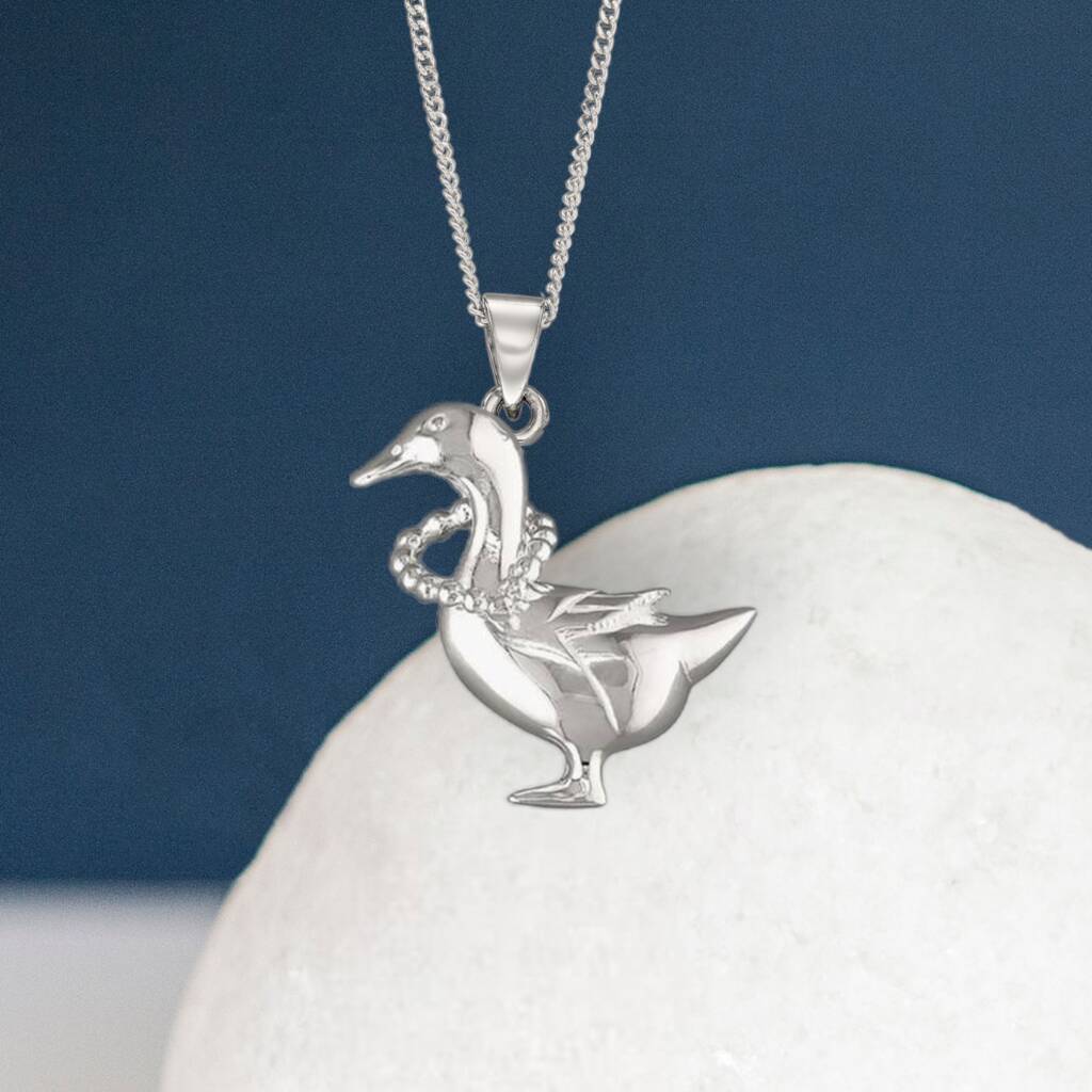 Mother Goose Necklace In Sterling Silver By Songs of Ink and Steel