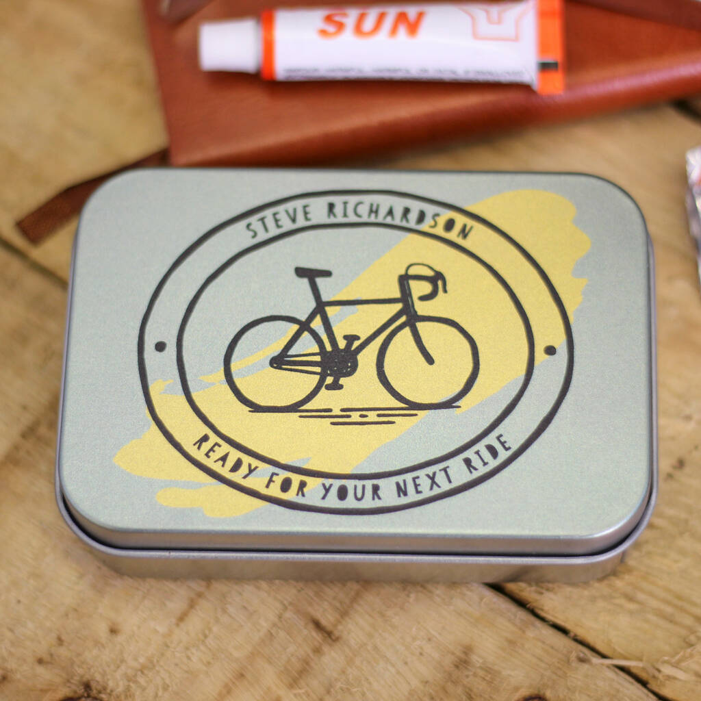 Personalised Hand Drawn Bike Puncture Repair Kit By That's Nice That