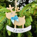 Personalised Rocking Reindeer Christmas Decoration By Craft Heaven ...