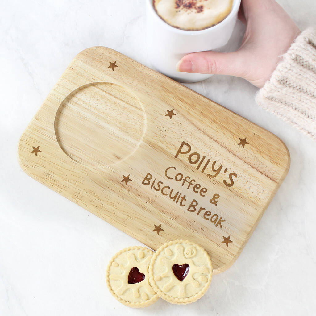 Personalised Stars Wooden Coaster Tray By Blackdown Lifestyle ...
