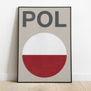 Poland Flag Travel Print By Swissty | notonthehighstreet.com