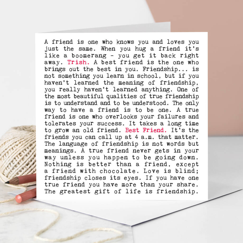 Best Friend Card By Coulson Macleod | notonthehighstreet.com