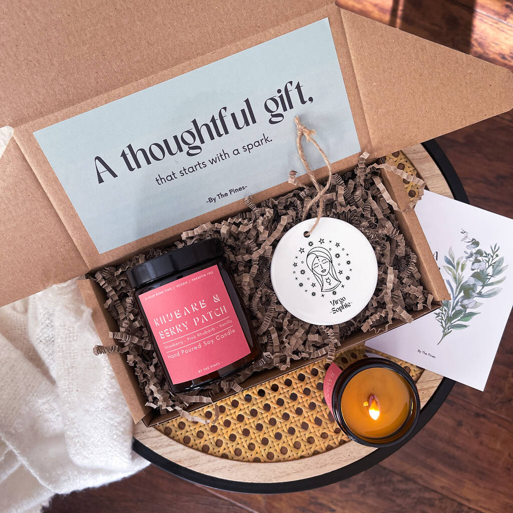 Personalised Zodiac Star Sign ' Virgo' Candle Gift Set By By The Pines