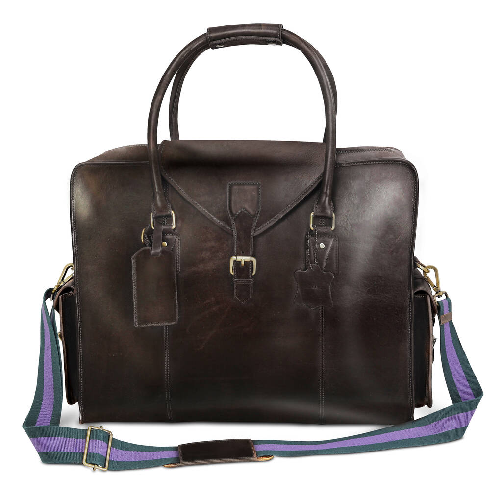 'markham' Leather Holdall In Chestnut By Vintage Child ...