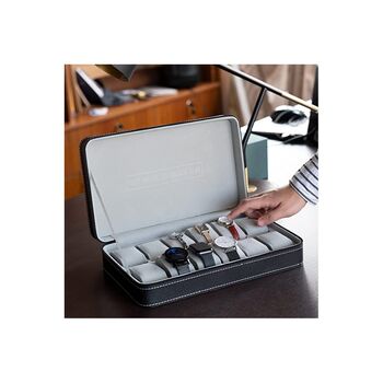 12 Slots Black Watches Storage Box Display Holder Case By Momentum ...