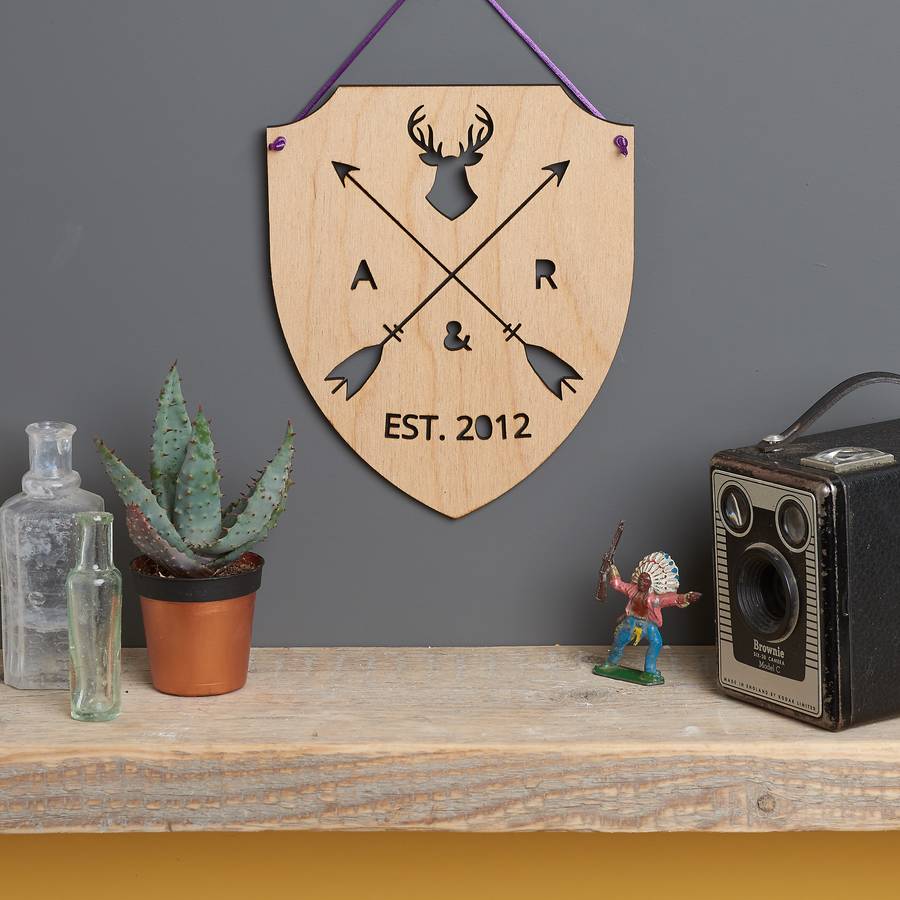 personalised hanging wooden plaque by owl & otter | notonthehighstreet.com