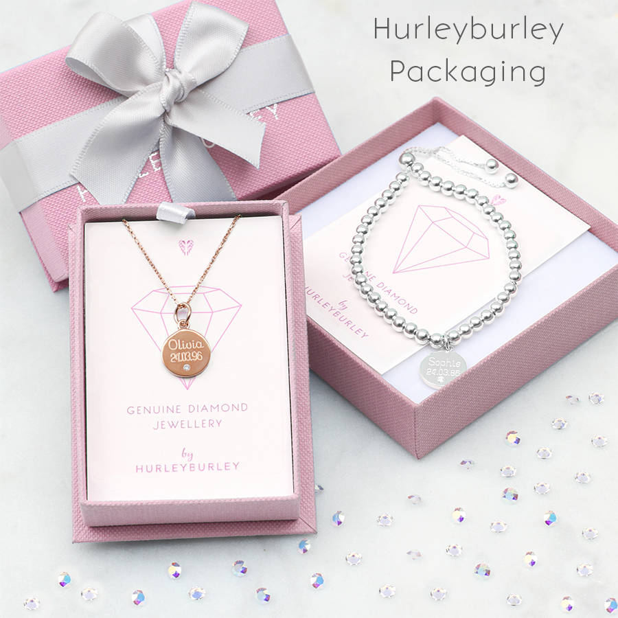 personalised 'my first diamond' teddy bear necklace by hurleyburley ...