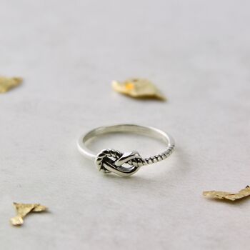 Sterling Silver Knot Ring By Gaamaa | notonthehighstreet.com