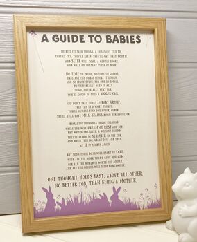 A Guide To Babies Poem By shmuncki | notonthehighstreet.com