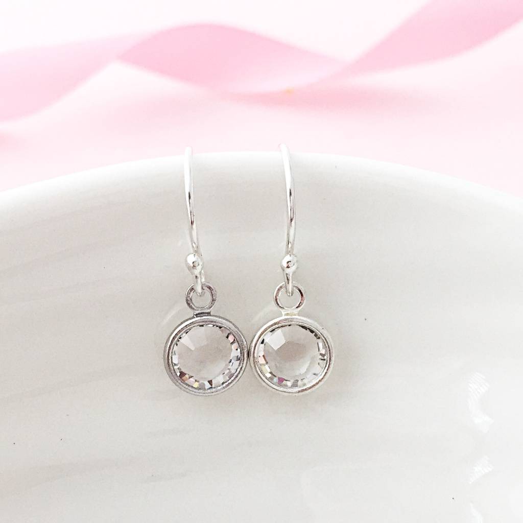 april crystal birthstone earrings by sophie jones jewellery ...