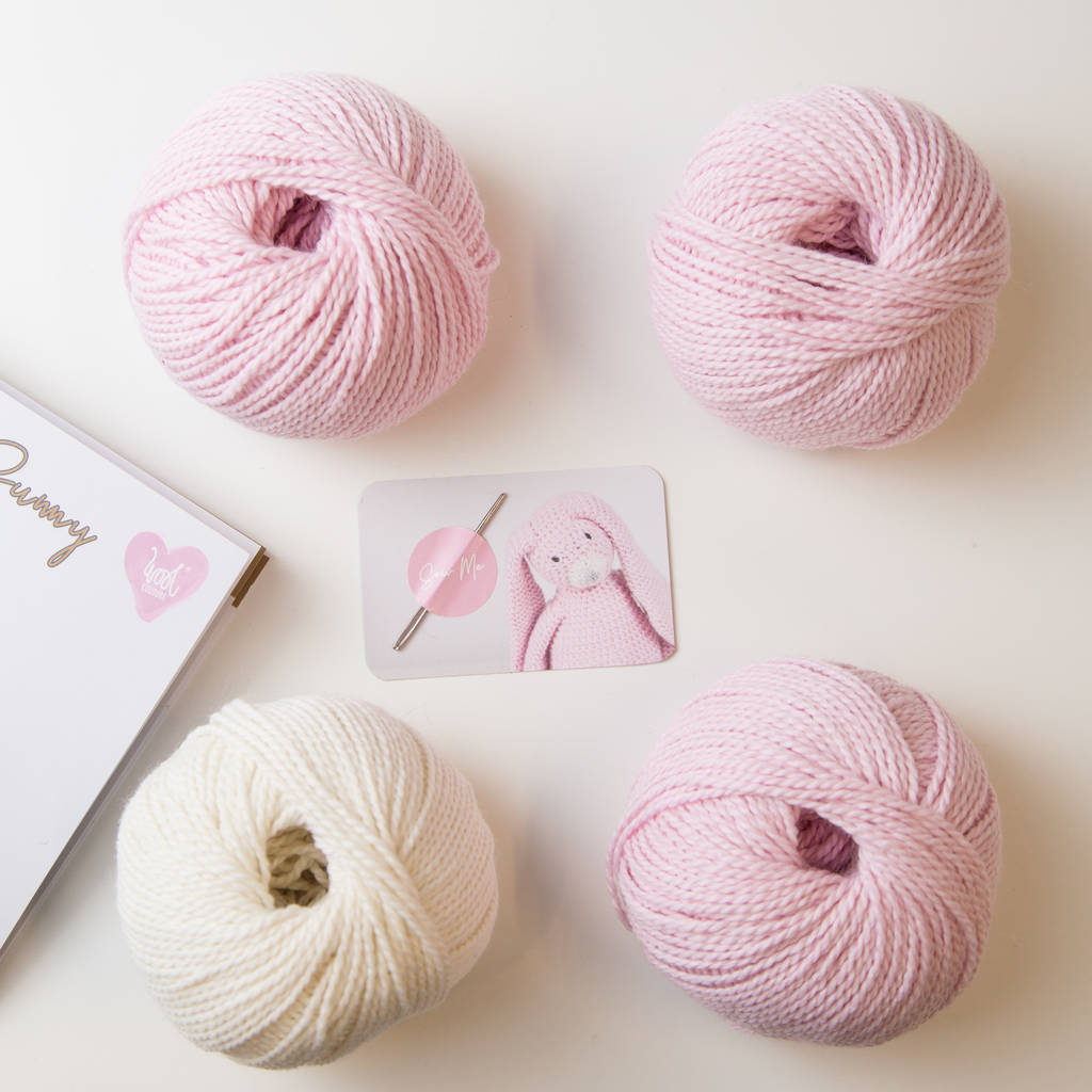 Mabel Bunny Knitting Kit By Wool Couture | notonthehighstreet.com