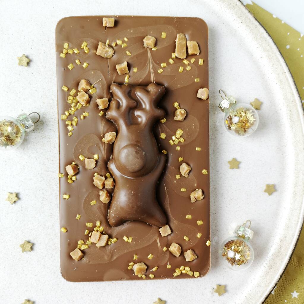 Milk Chocolate Drunken Reindeer Slabb By The Slabb | notonthehighstreet.com