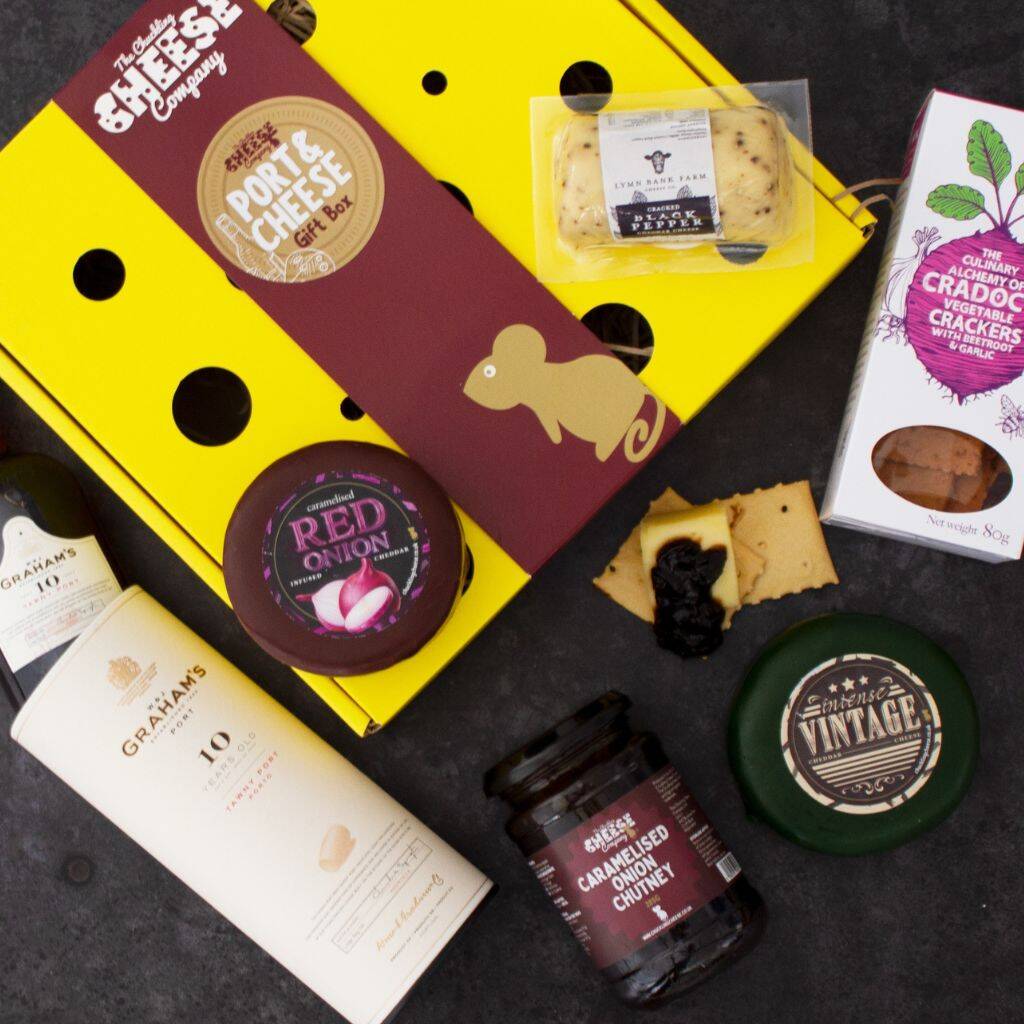 Port And Cheese Gift Box | Artisan Cheese Gift By The Chuckling Cheese ...
