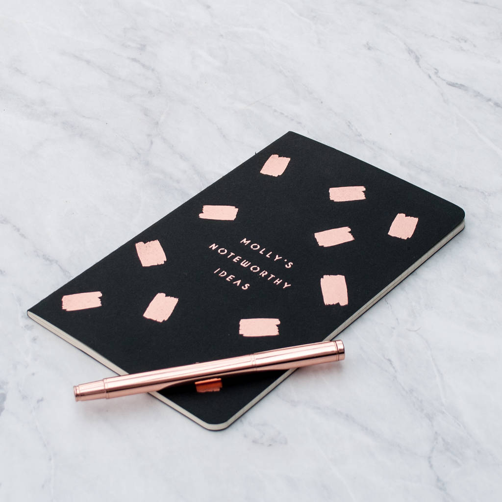 Luxury Copper Personalised Notebook By Thebridge & Taylor ...