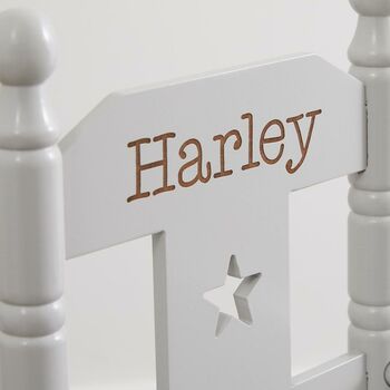 Personalised Grey Star Children's Rocking Chair By My 1st Years ...