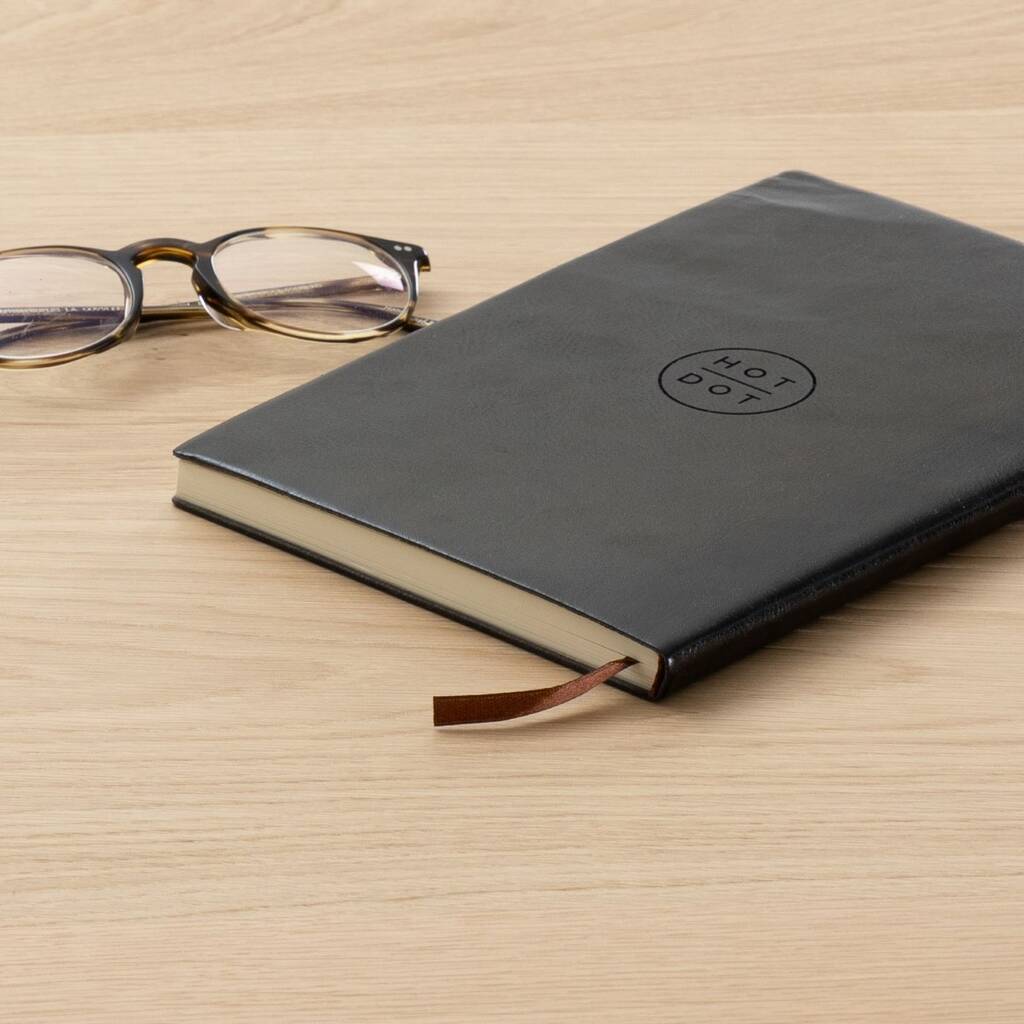 Personalised Leather Notebook, Front And Back By Hot Dot Laser