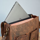 handmade buffalo leather briefcase by paper high | notonthehighstreet.com