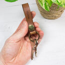 Personalised Leather Key Ring By Tanner Bates | notonthehighstreet.com