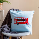 London Bus Personalised Cushion By Nickynackynoo | notonthehighstreet.com