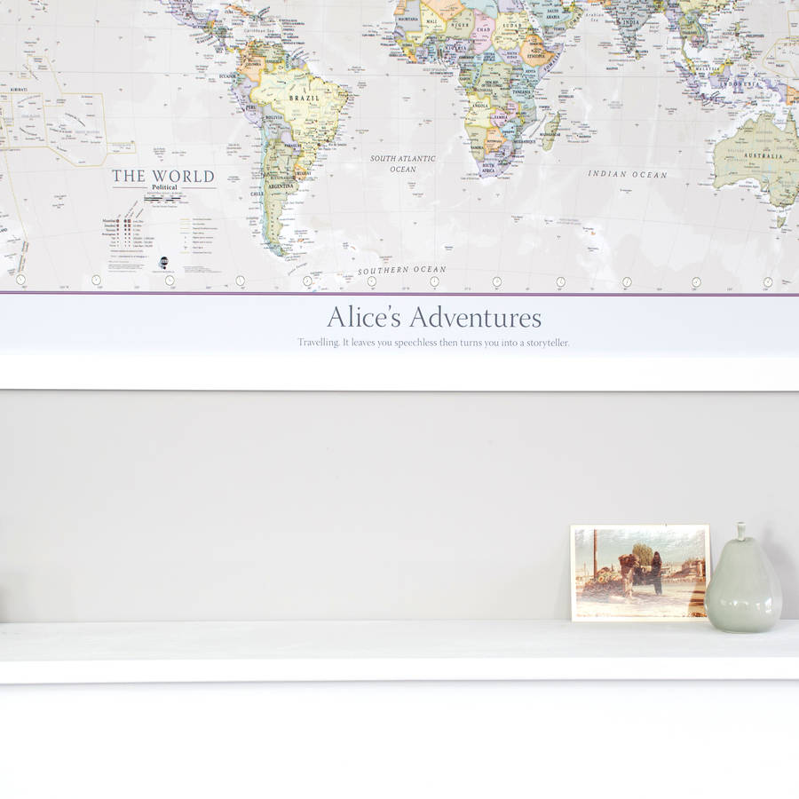 personalised classic world map by maps international ...