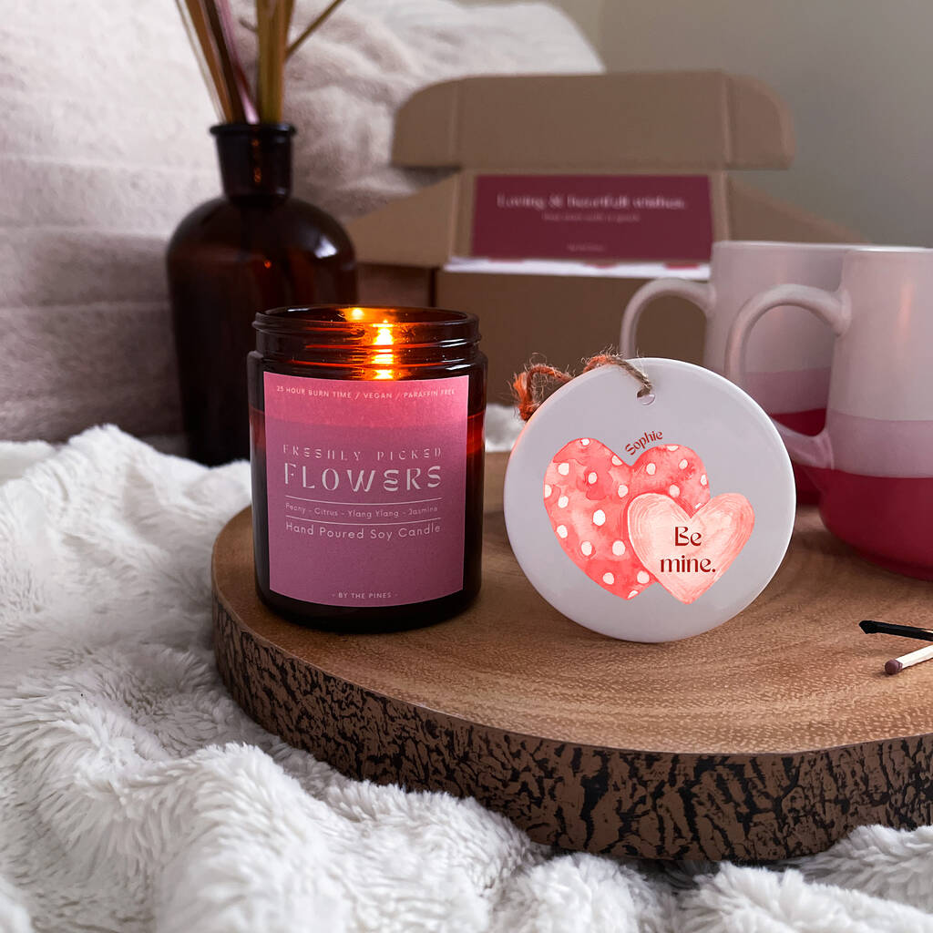 Personalised Be Mine Valentine's Candle Gift Set By By The Pines