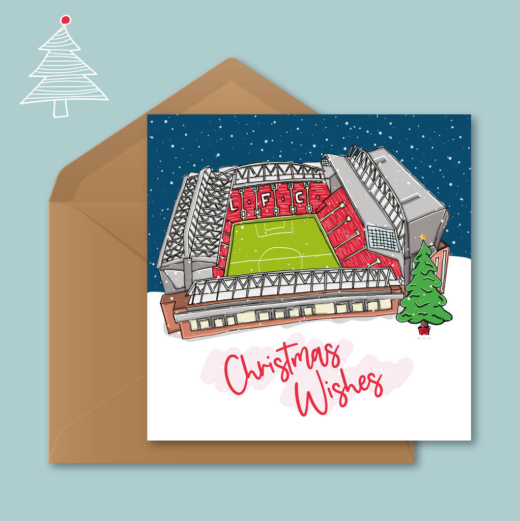 Liverpool Fc Christmas Card By Moo and Snip | notonthehighstreet.com