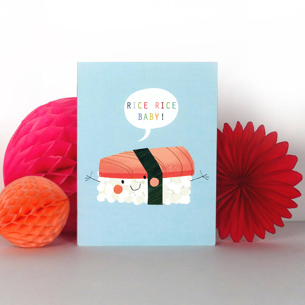 Mini Sushi Greetings Card By Kali Stileman Publishing