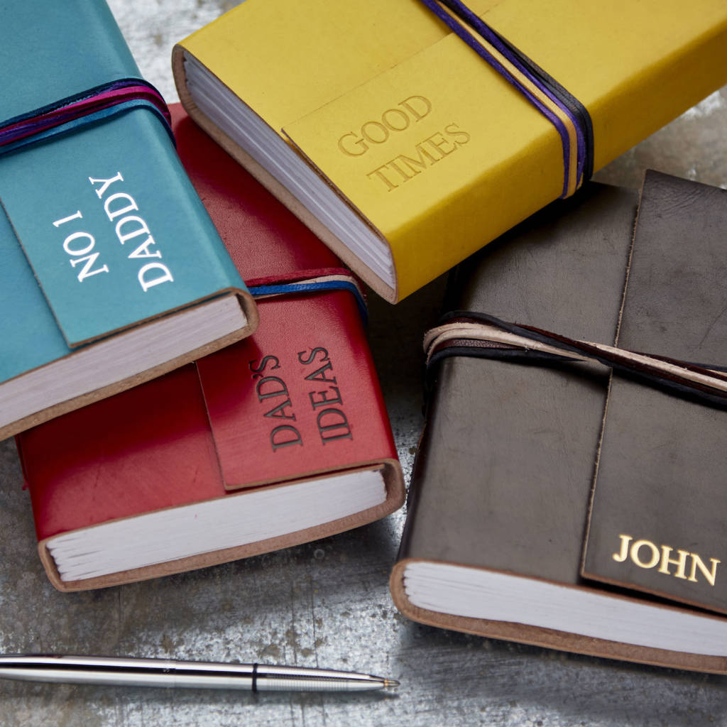 personalised distressed three string leather journals by paper high ...