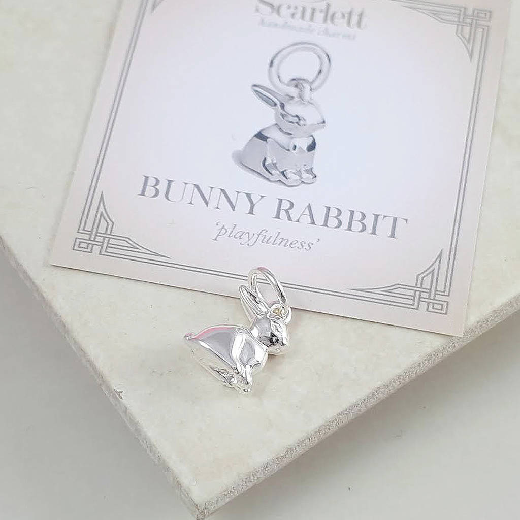 bunny rabbit silver charm by scarlett jewellery | notonthehighstreet.com
