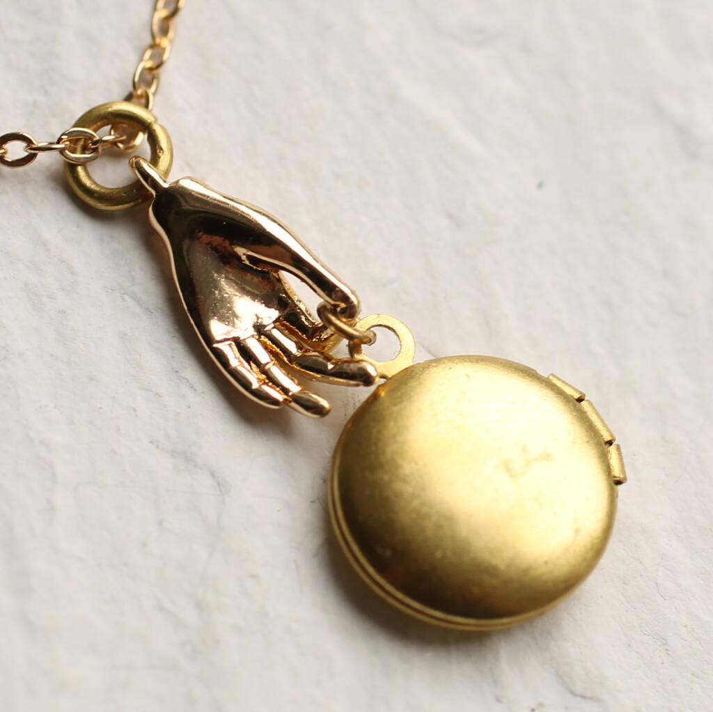 Tiny Hand Locket With Pictures Inside By Silk Purse, Sow's Ear ...