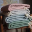 personalised wedding message herringbone throw by stabo ...