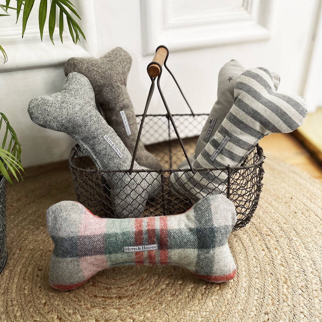 Mutts And Hounds Luxury Squeaky Dog Bone Toy By Mutts & Hounds ...