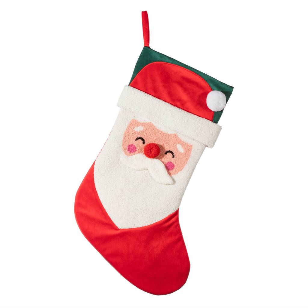 Personalised Santa Embroidered Stocking By Pink Pineapple Home & Gifts ...