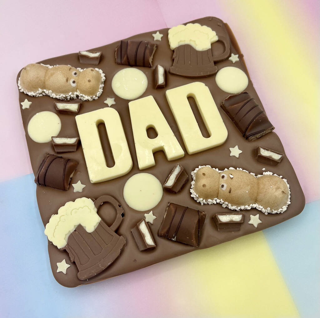 Dad Belgian Chocolate Slab By Choc Til You Drop | notonthehighstreet.com