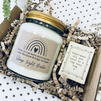 Rainbow Bridge Pet Loss Personalised Candle Gift Box By Lollyrocket ...