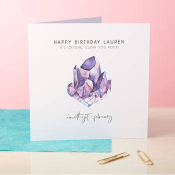 Personalised Birthstone Crystal Birthday Card By Oakdene Designs ...